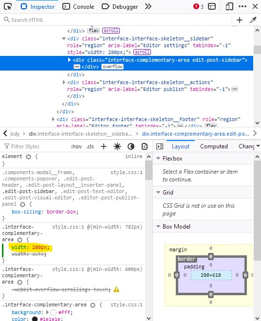 Settings Panel Overflow X Scroll · Issue 31165 · Wordpressgutenberg · Github