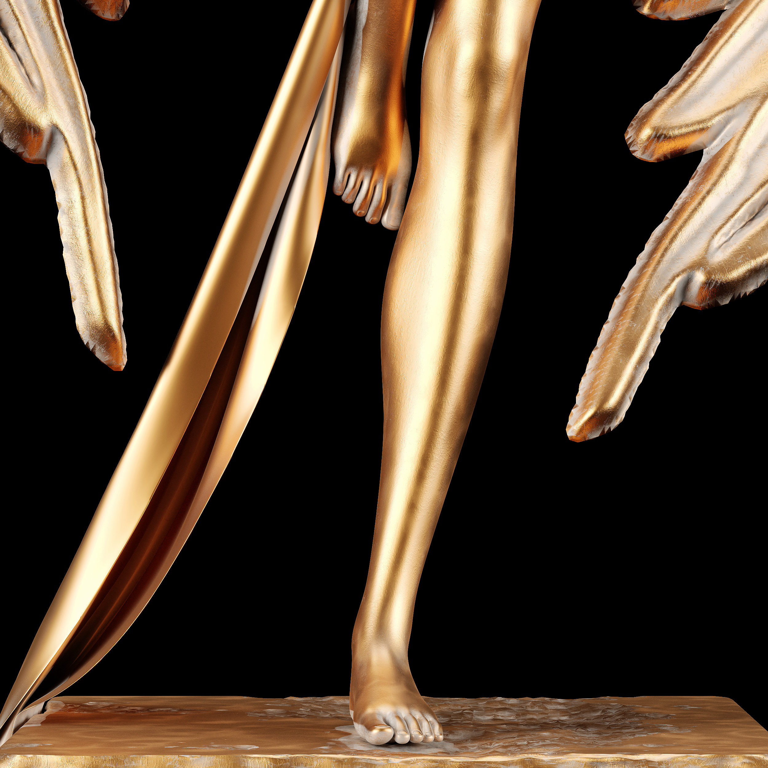 Angel wing sculpture - Sculpture - 3D model